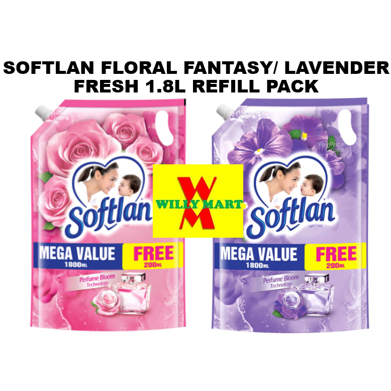 Softlan Floral Fantasy/ Lavender Fresh 1.6L/1.8L Refill Pack | Shopee ...