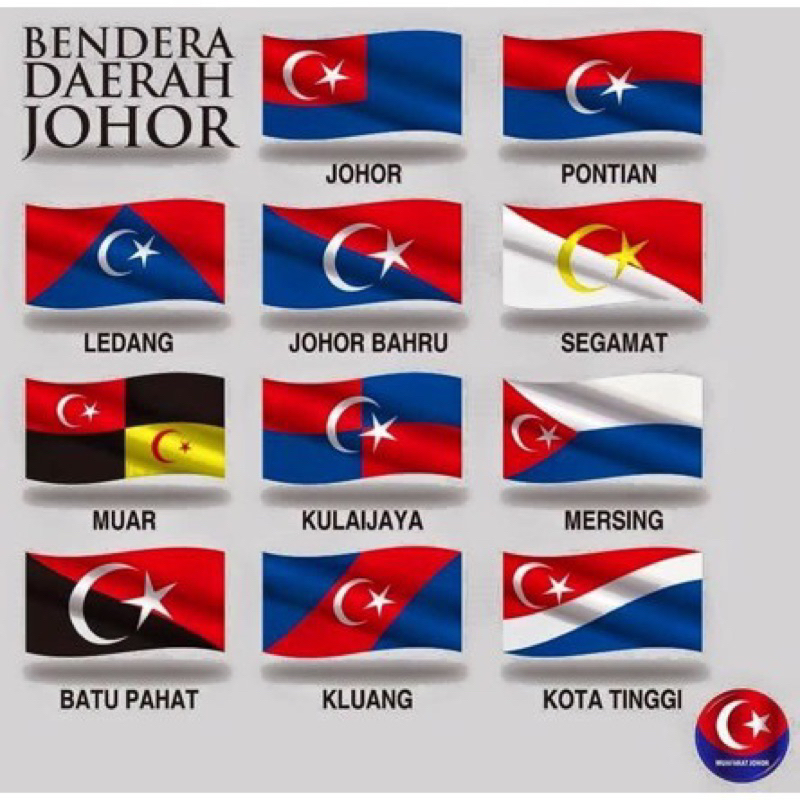 Bendera Daerah Johor / Johor Bahru / Malaysia | Shopee Malaysia