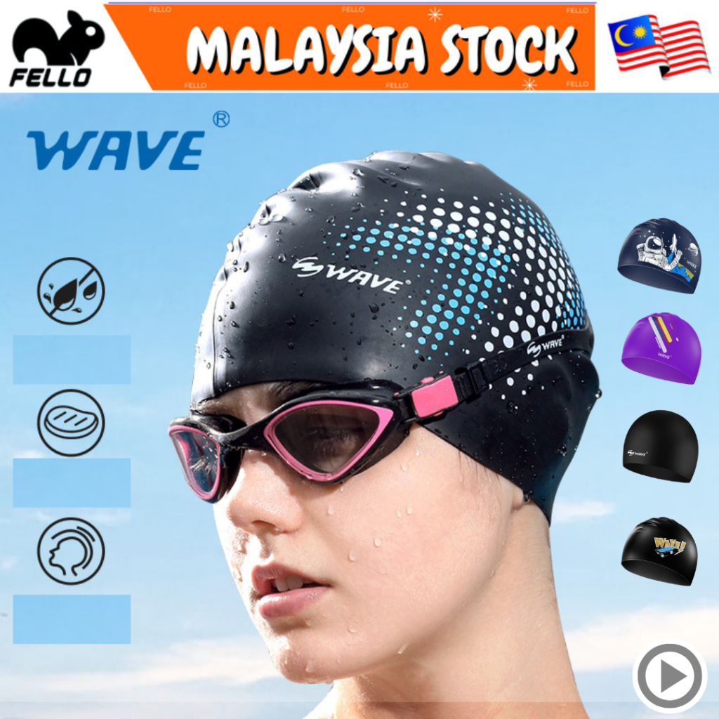 🇲🇾Adult Unisex Swim Cap Men Woman Swimming Cap Head Cover Dewasa Topi ...