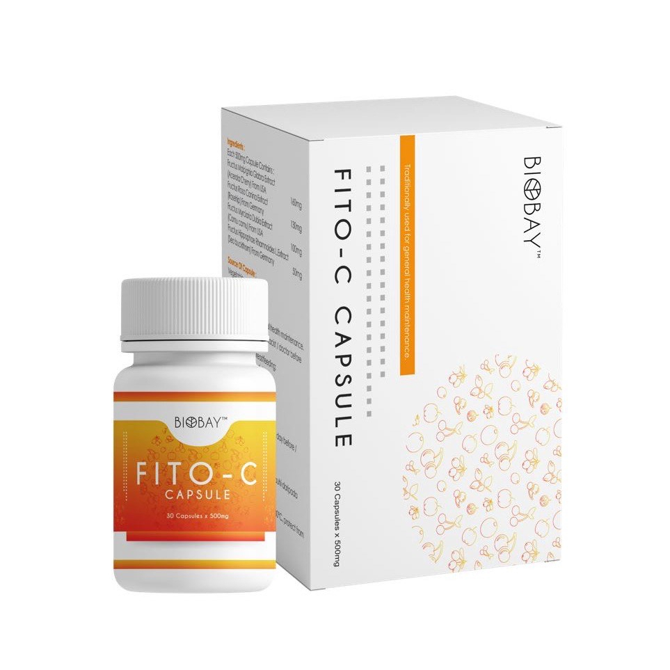 BIOBAY Fito-C (60’s x 500mg) | Natural Fruit Vitamin C | Immune Booster Health Supplement | 4 in ...