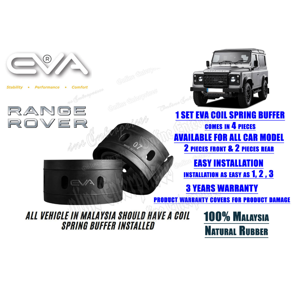 EVA Coil Spring Buffer LAND ROVER DEFENDER Cushion Buffer Spring Rubber ...
