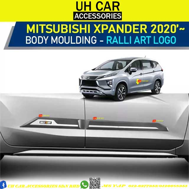 MITSUBISHI XPANDER SIDE DOORS CLADDING MOULDING TRIM GUARD BODY ...