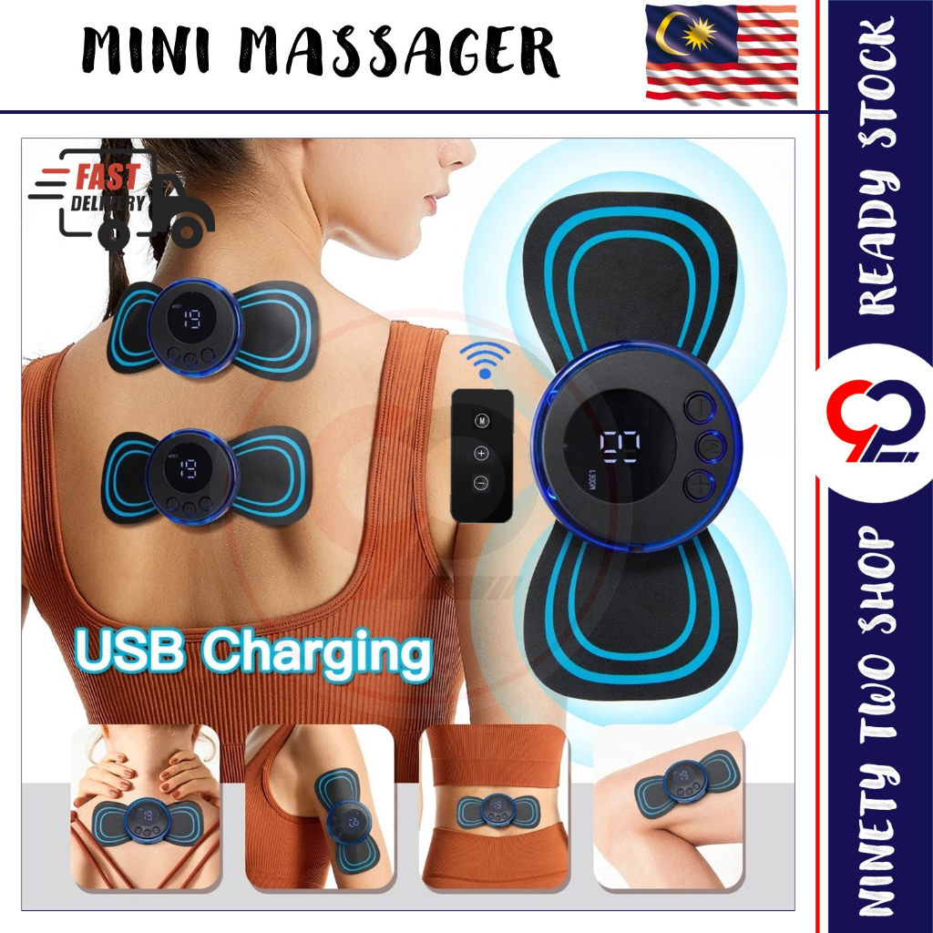 EMS Cervical Massage Stickers USB Rechargeable Stimulator Neck Hump ...