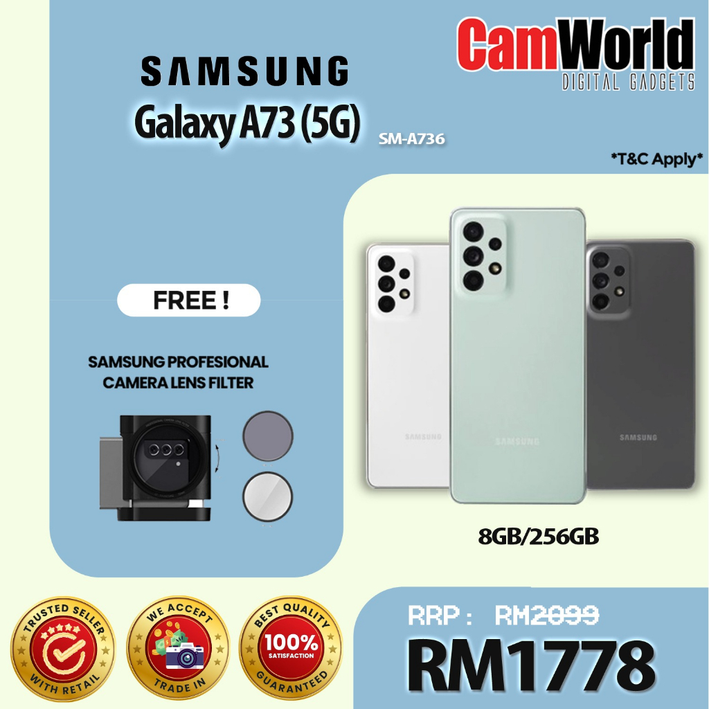Samsung Galaxy A73 5G ( 8GB + 256GB ) ( SM-A736 ) With Filter | Shopee Malaysia