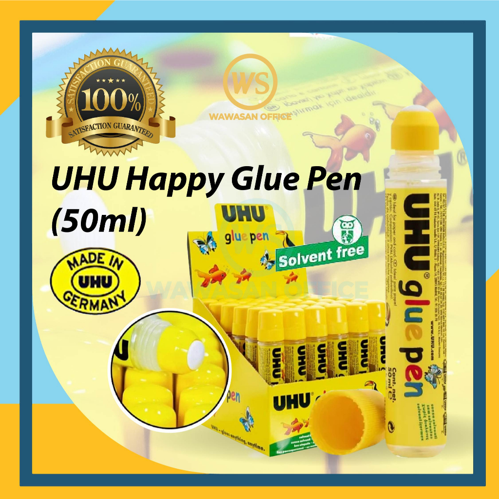 UHU Glue Pen / UHU Glue / UHU Happy Glue / UHU Gam / Gam 胶水 浆糊 (50ml ...