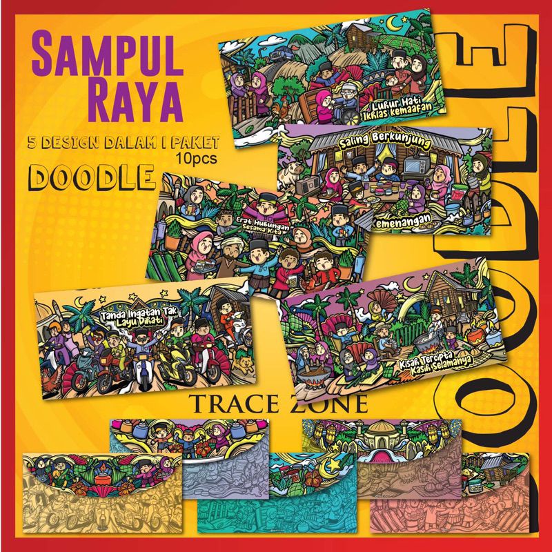 DOODLE Sampul Raya 2024 10pcs | Shopee Malaysia