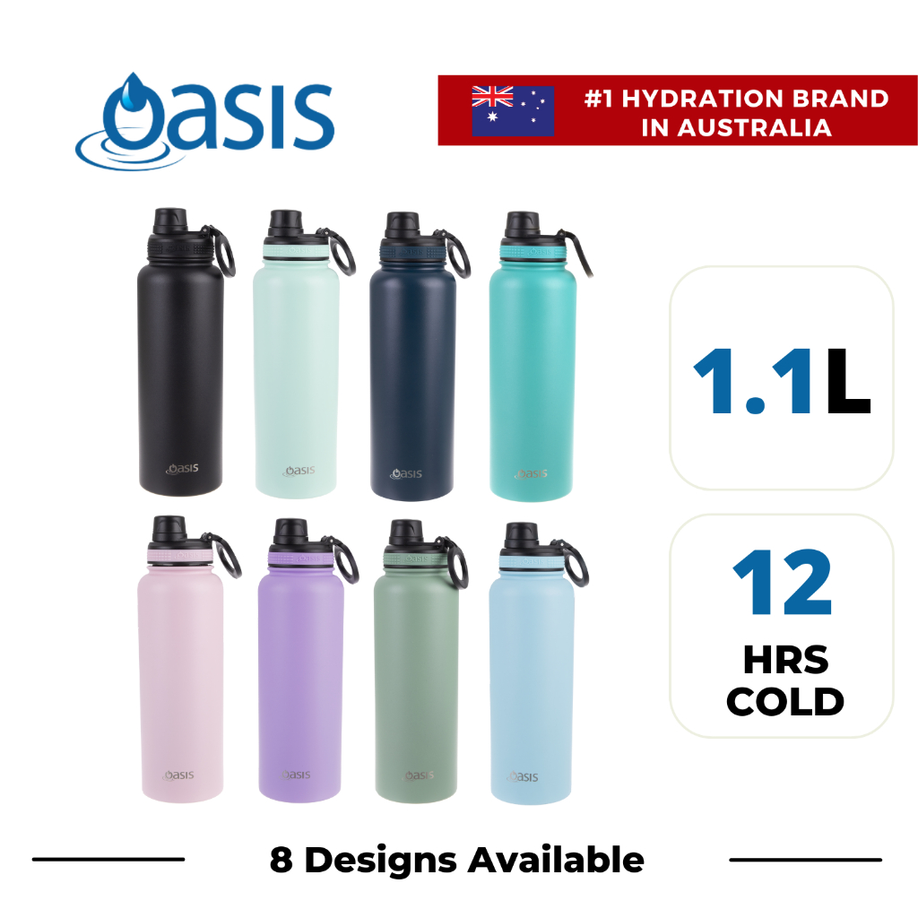 Oasis Stainless Steel Insulated Sports Water Bottle with Screw Cap 1.1L | Shopee Malaysia