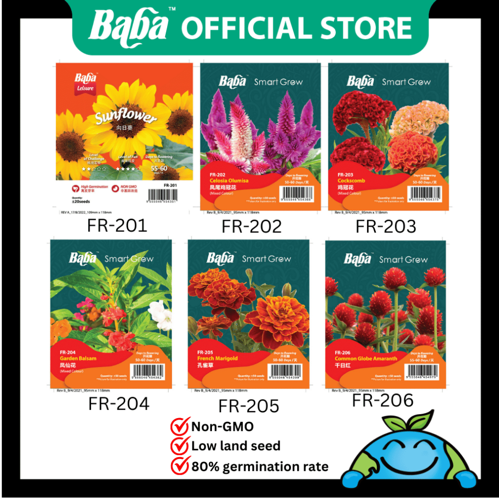 READY STOCK | Baba flower seeds | biji benih bunga | NON-GMO ...