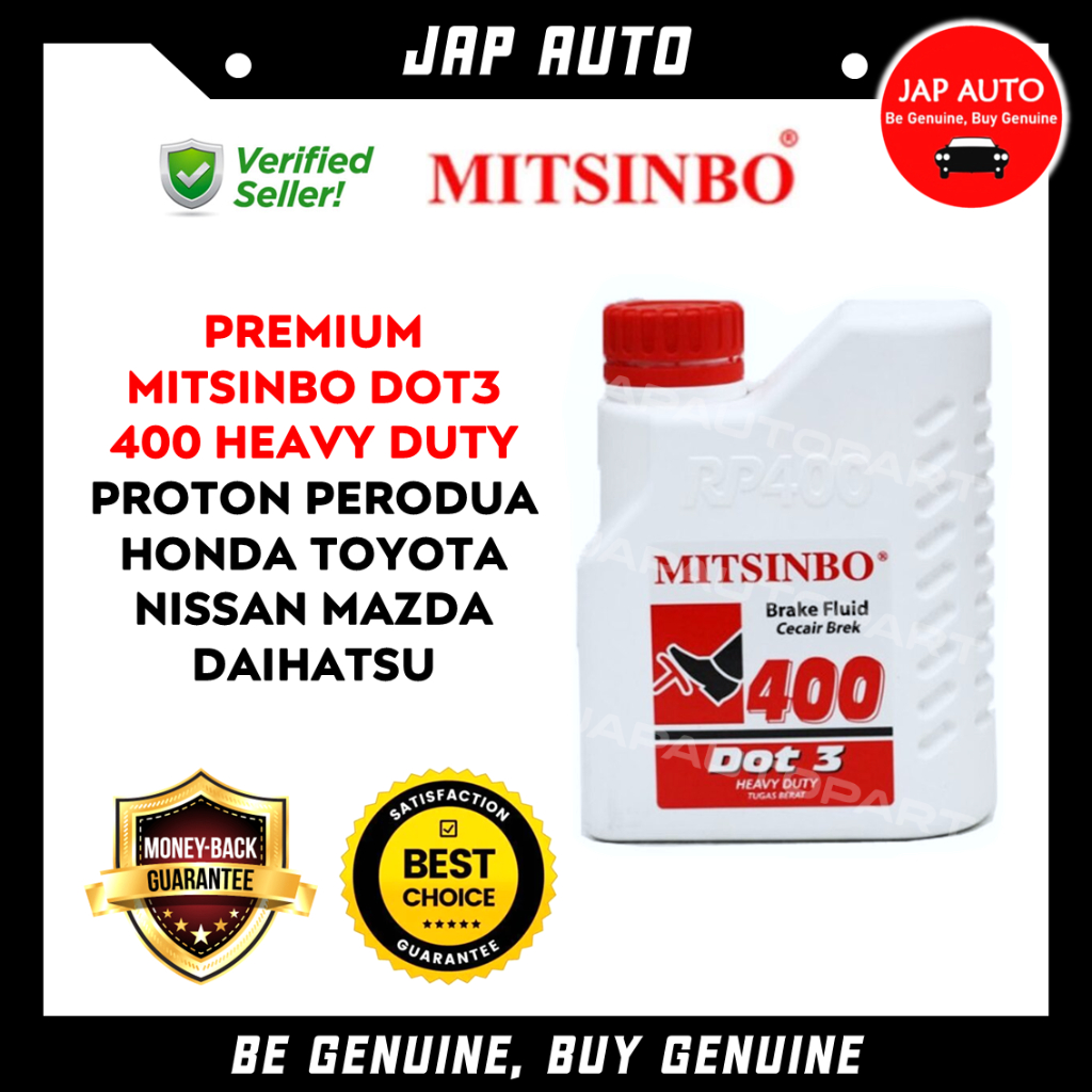 1 Botol Genuine Mitsinbo DOT3 Heavy Duty Brake Fluid 700mL Synthetic ...