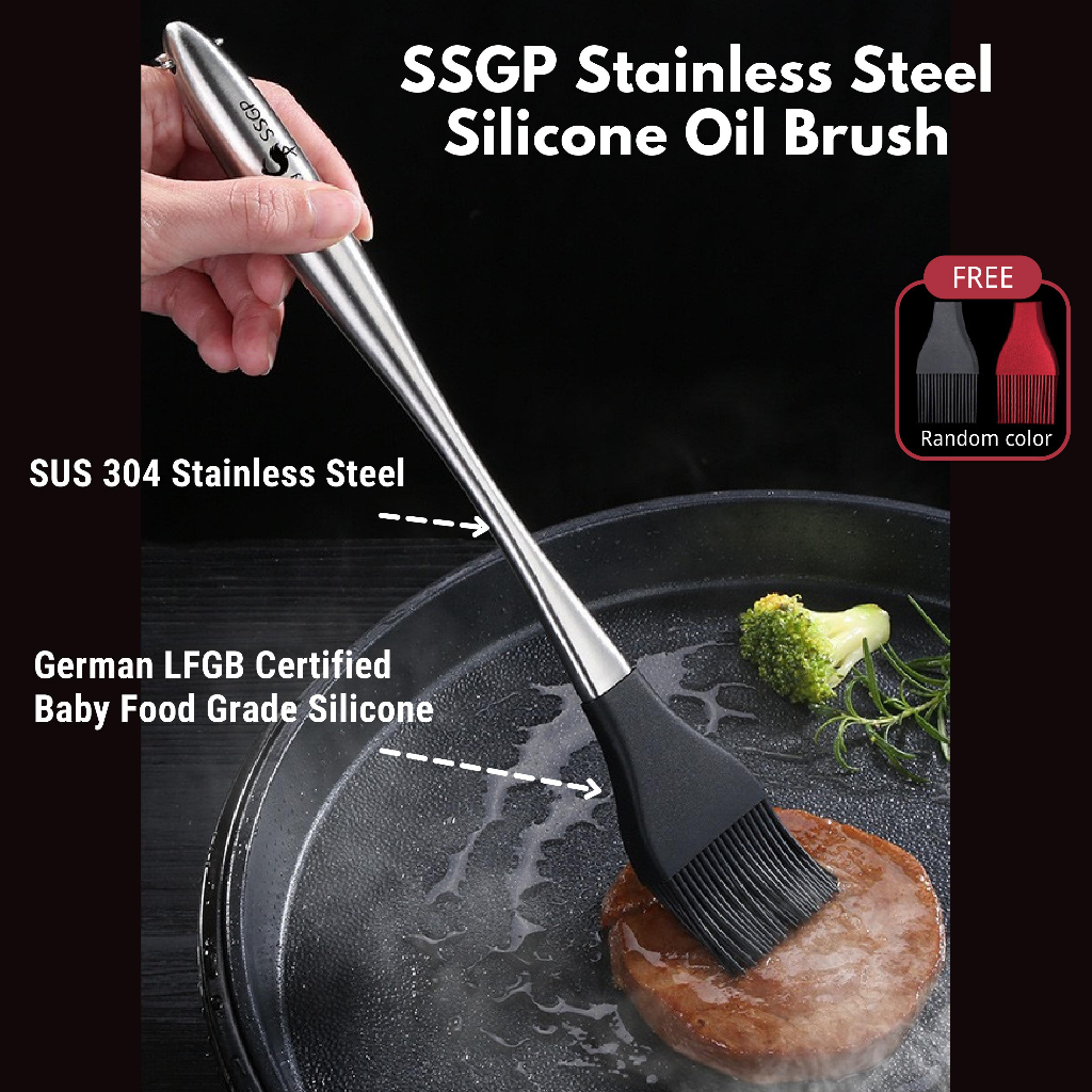 SSGP SUS304 Silicone Oil Brush/ BBQ Oil Brush/ Pastry Brush/ Basting ...