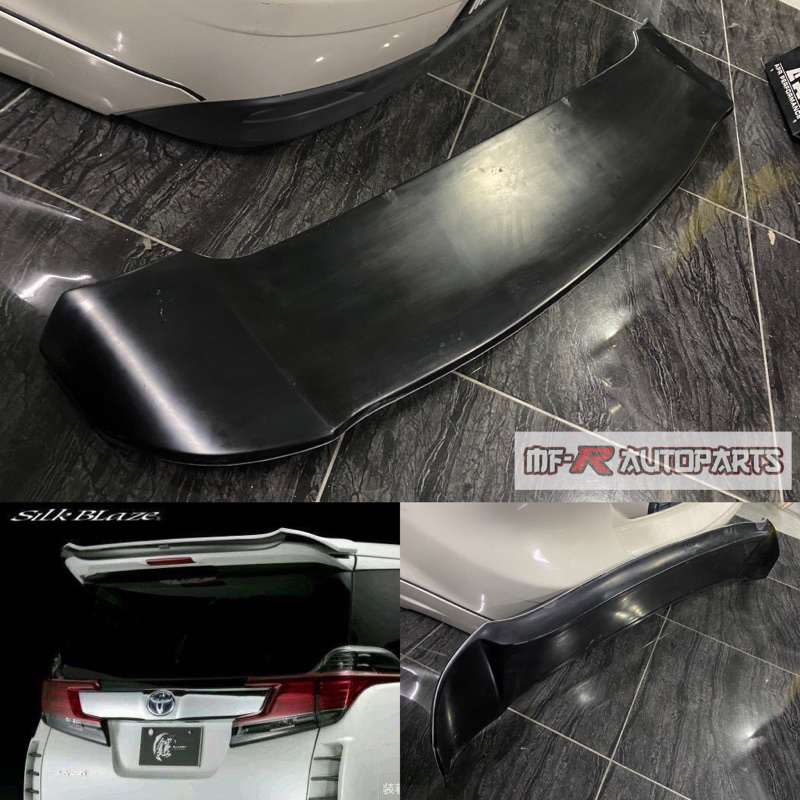 (NEW) REAR TOP SPOILER SILK BLAZE FRP FOR ALPHARD VELLFIRE AGH30 ...