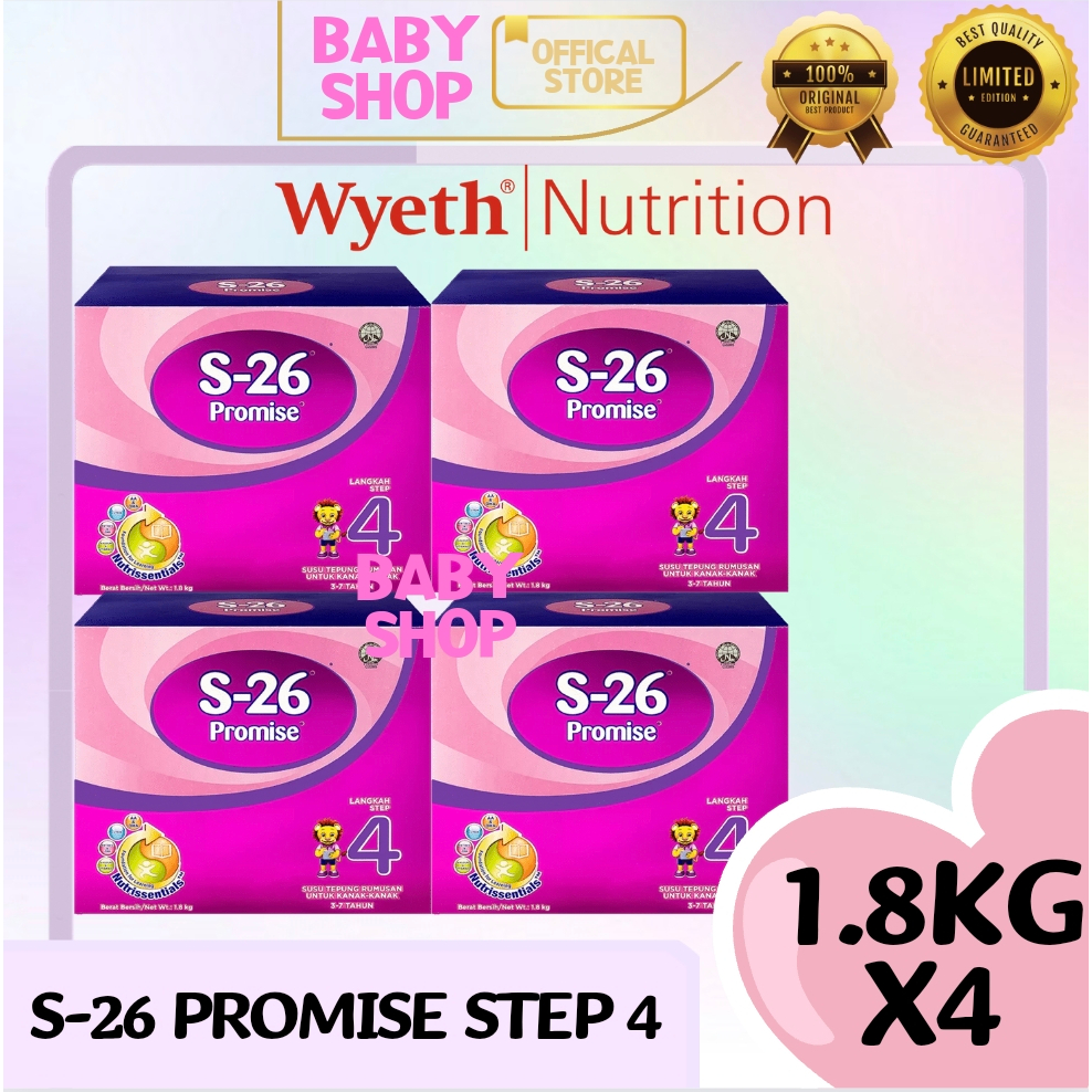 S26 Promise Step 4 (1.8kg x 4) Exp: 08/2024 (Newest Stock) (Wyeth ...