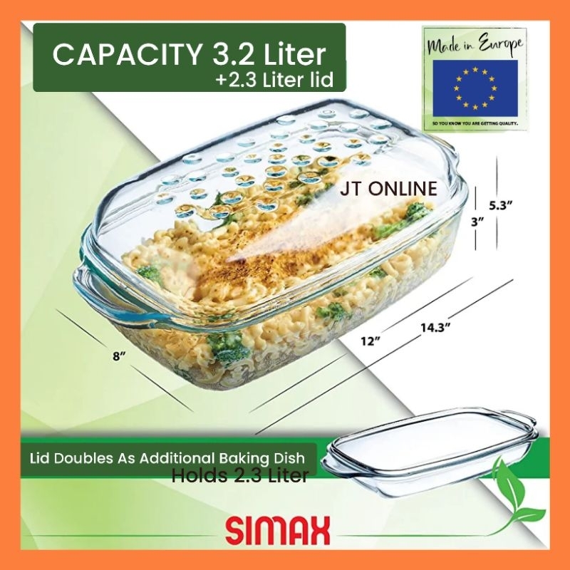 7356/7366P Simax glassware clear glass oblong casserolr with lid/Simax 玻璃器皿带盖透明玻璃长方形/Kaserolr ...