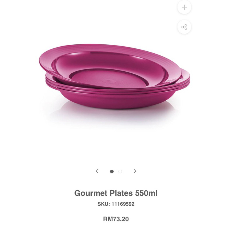 Pinggan Tupperware GOURMET Plates 550ml | Shopee Malaysia