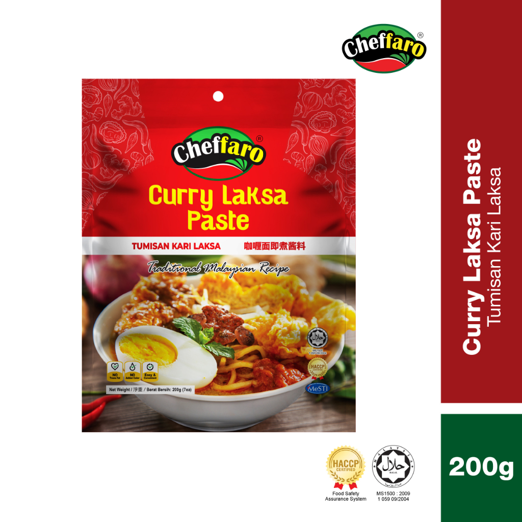 Cheffaro Instant Curry Laksa Cooking Paste (200g) / Pes Kari Laksa ...