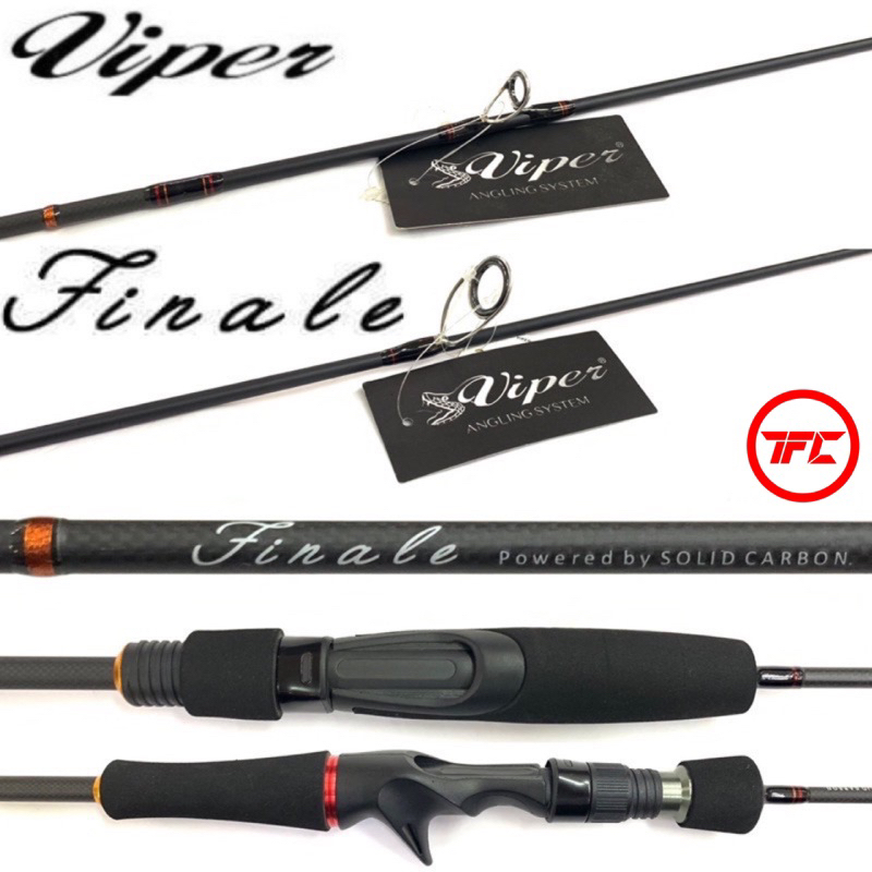VIPER Finale Solid Carbon Rod Baitcast Spinning BC Fishing Baitcasting ...