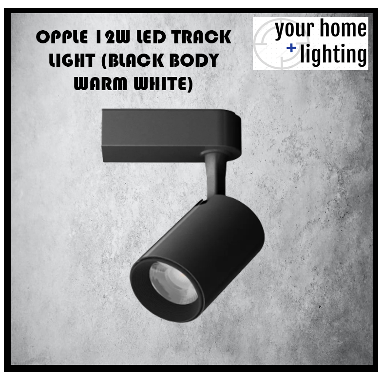 Original Opple LED Track Light 12watt Black Body Warm White | Shopee ...