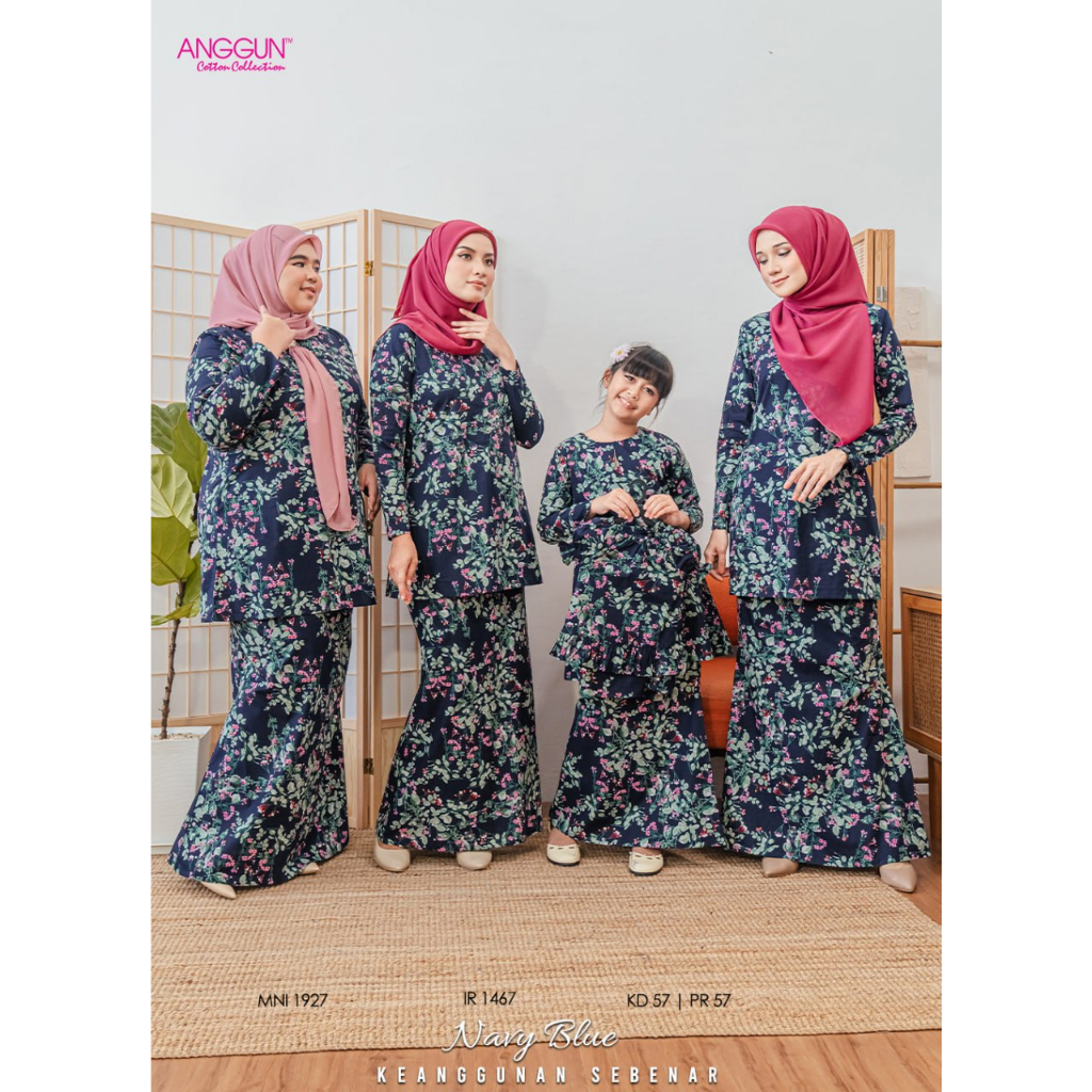 **NAVY BLUE** **NEW RELEASE KOLEKSI COTTON SEDONDON IBU ANAK RAYA 2023 ...