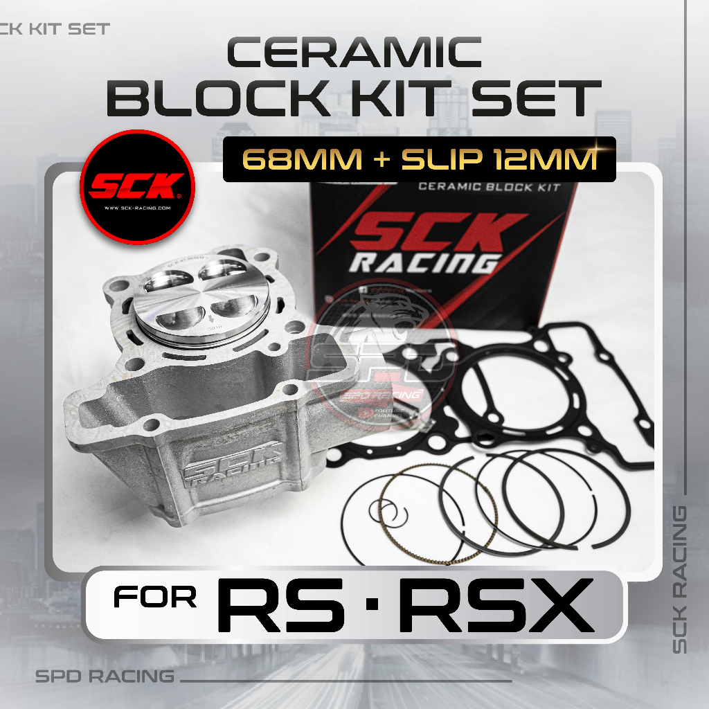 CERAMIC BLOCK KIT SET SCK Racing for RS/RSX (68MM+ SLIP 12MM) | Shopee Malaysia