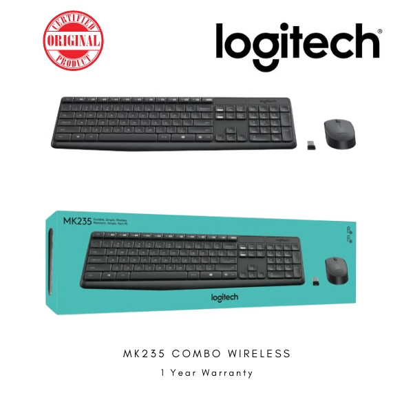 Logitech Mk235 2 4ghz Wireless Full Sized Keyboard And Mouse Combo