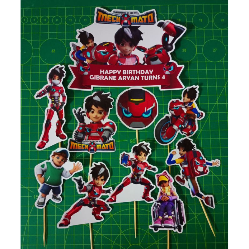 MECHAMATO CAKE TOPPER READY STOCK (FREE ADD NAME) | Shopee Malaysia