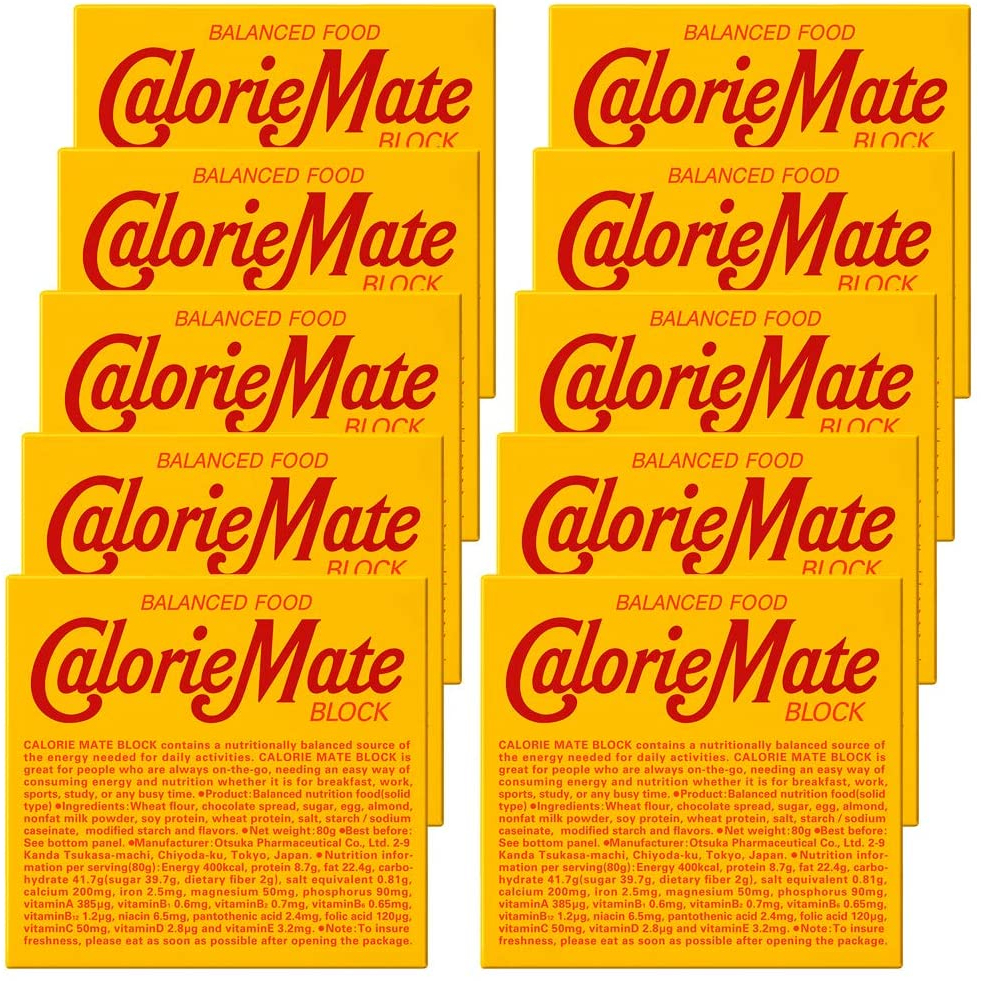 Otsuka Calorie Mate Block Chocolate Balanced Food Snack 4 pieces x 10 ...