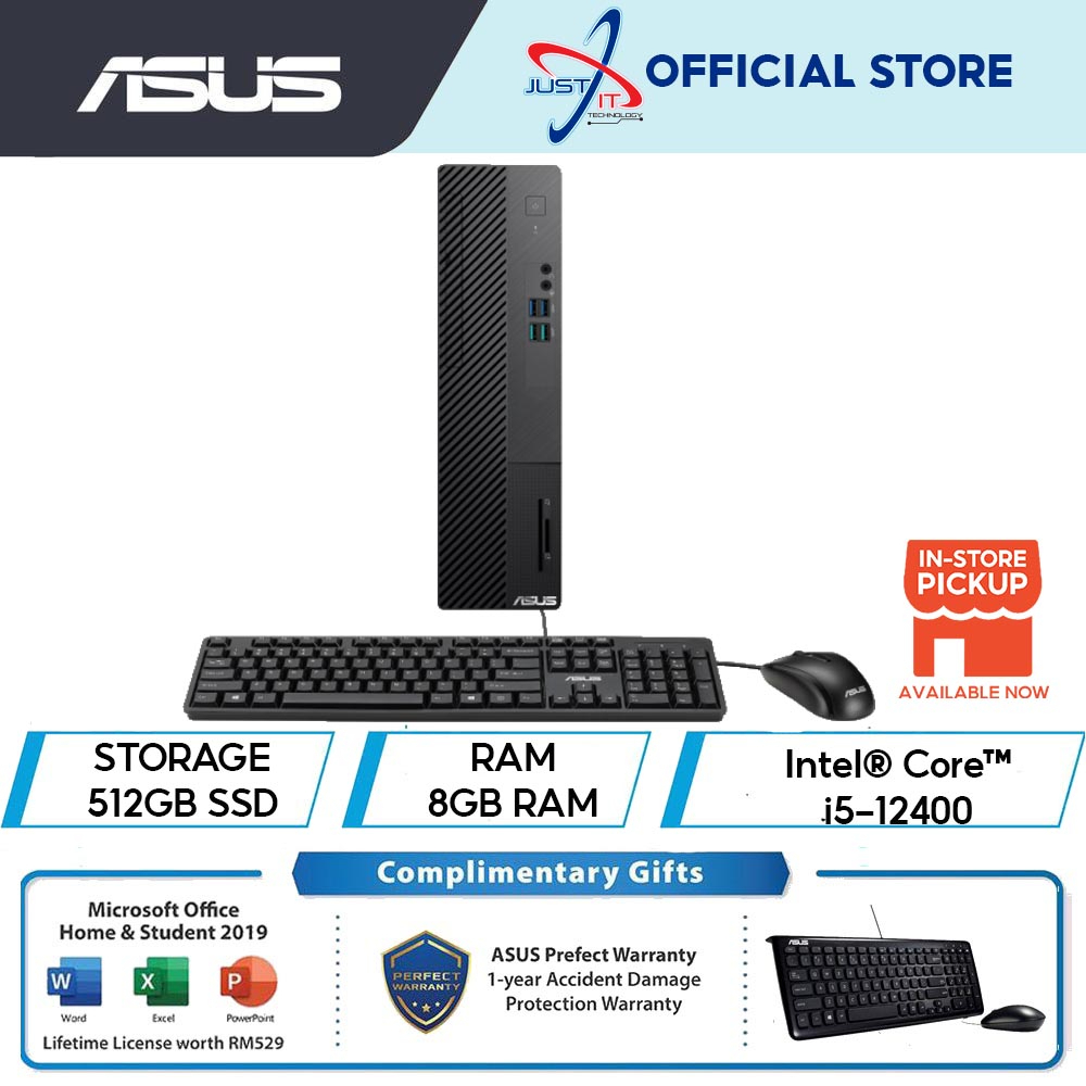 ASUS EXPERT CENTER S500SD-512400004WS Desktop PC ( I5-12400 8GD4 512SSD ...