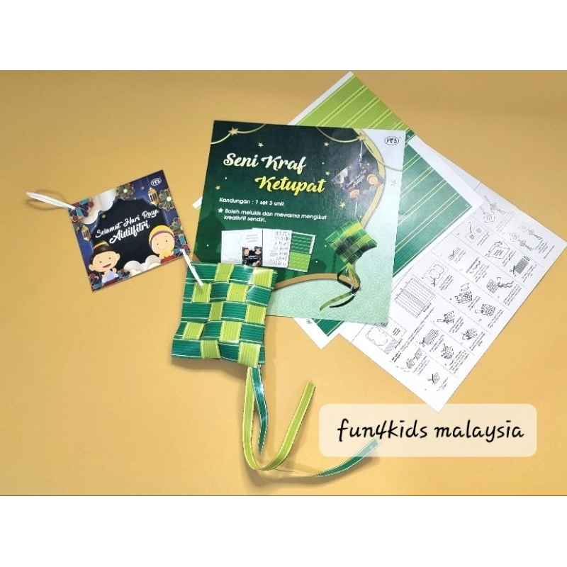 Hari Raya Kraf | DIY Ketupat Greeting Card Kit with 8-color Mini Marker ...