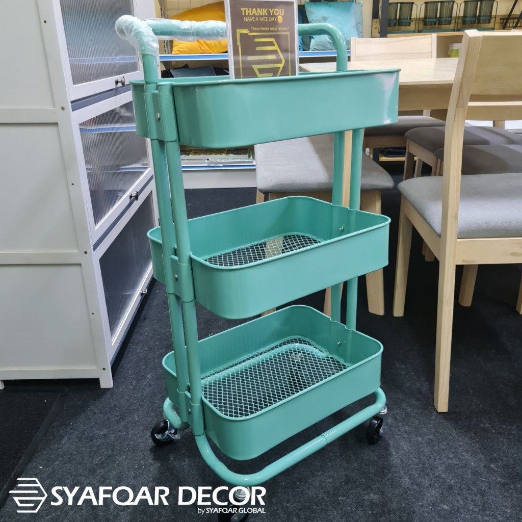 Multi-purpose 3 Tier Metal Trolley | Shopee Malaysia