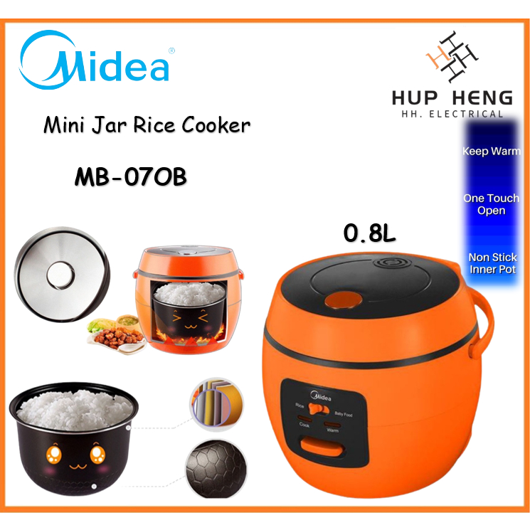 MIDEA MINI JAR RICE COOKER (0.8L) MB-07OB | Shopee Malaysia