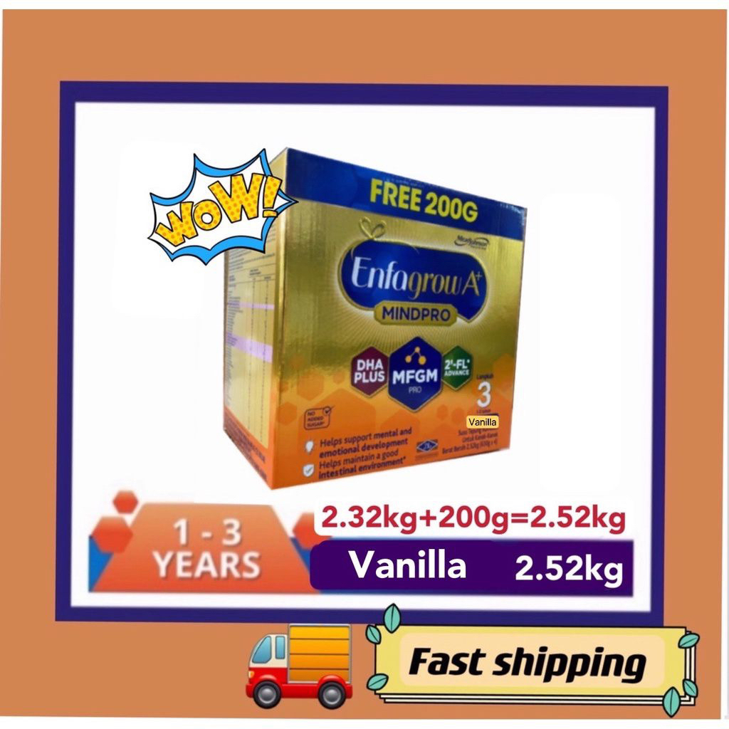 Enfagrow A+ Step 3 Vanilla *New Packaging * ( 2.32kg / 2.52kg / 3.48kg ) Exp 10/2025 | Shopee ...