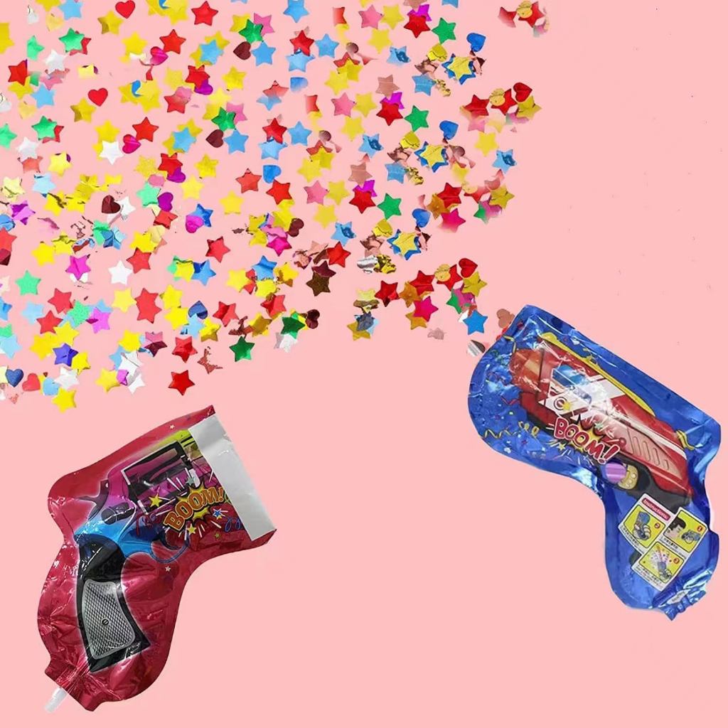 Confetti Cannons Party Handheld Inflatable Gun Fireworks Cannon ...