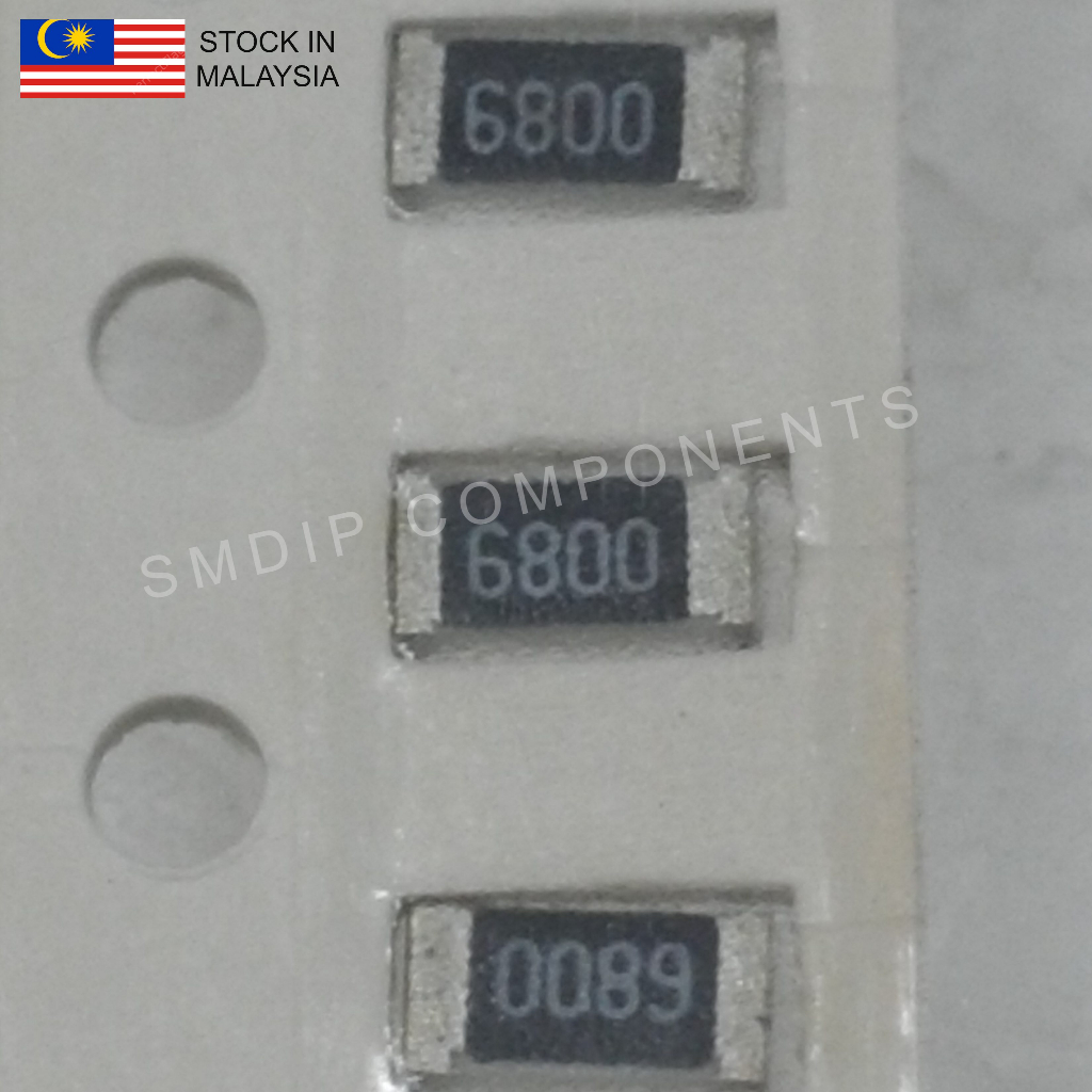 10PCS Taiwan-Grade 680R ±1%, 1206 SMD Resistor (6800) | Shopee Malaysia