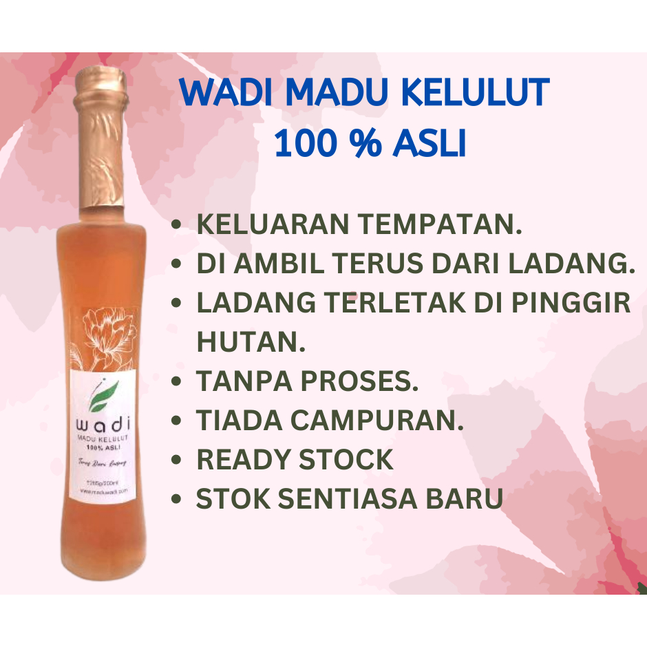 WADI MADU KELULUT 100% ASLI TERUS DARI LADANG KE DALAM BOTOL | Shopee ...