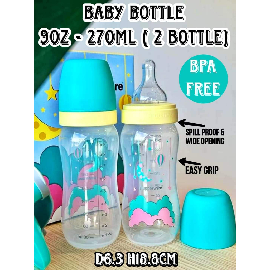 TUPPERWARE TWINKLE BABY BOTTLE 90Z OR 5OZ SET BY Tupperware (Option ...