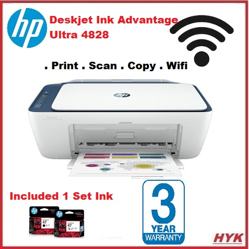 HP 4828 DESKJET INK ADVANTAGE ULTRA ALL-IN-ONE PRINTER *PRINT/SCAN/COPY ...