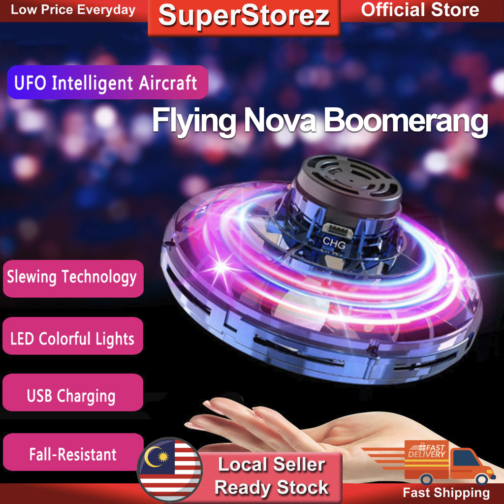 Flynova Flying UFOToys Rotating Flying LED UFO Drone Toys with LED ...