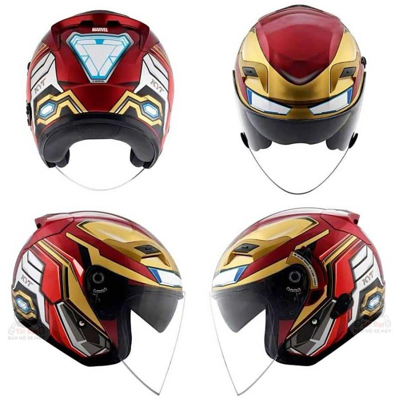 KYT Venom Iron man helmet (marvel series) double visor (Limited Edition ...