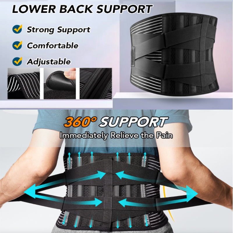 KEEPGO Double Pull Back Lumbar Support Belt Waist Spine Waist Trainer ...
