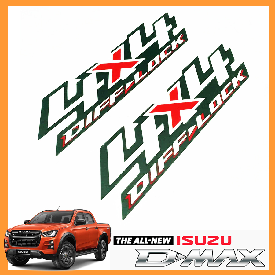 Sticker printed 4X4 DIFF LOCK Isuzu Dmax D-max Vcross xterrain | Shopee ...
