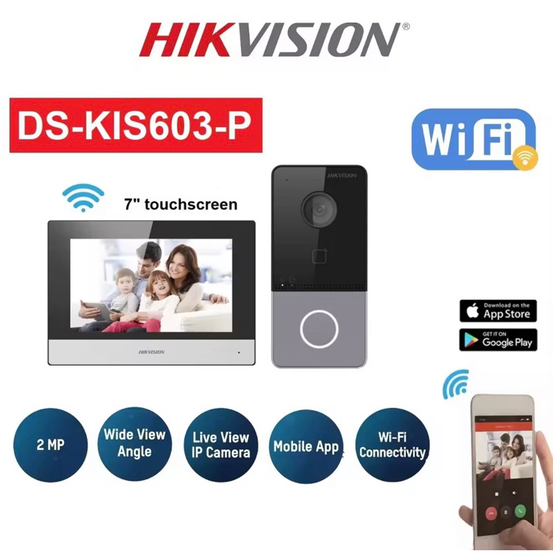 HIKVISION DS-KIS603-P IP Video Intercom Kit | Shopee Malaysia