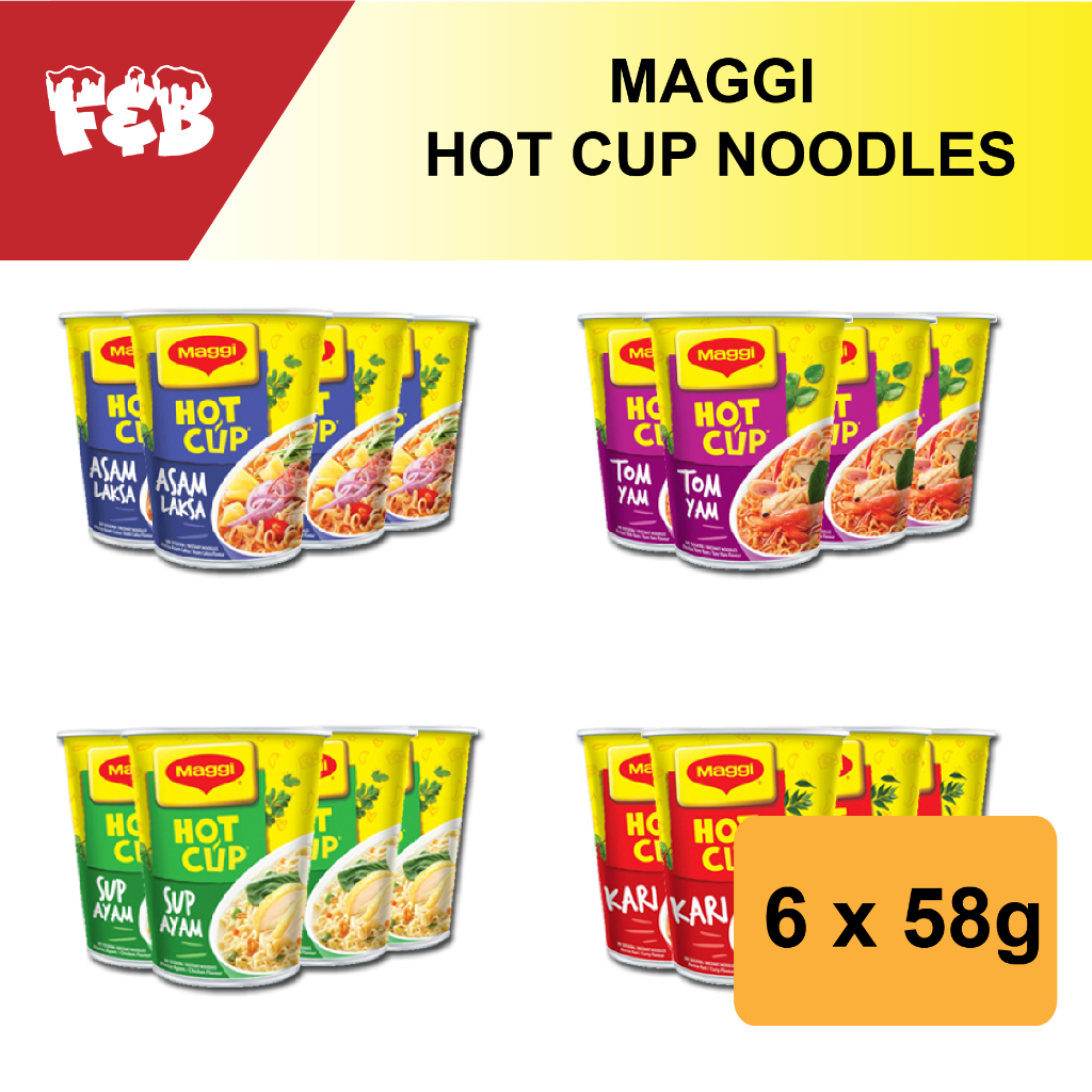 MAGGI HOT CUP NOODLES (6 CUPS) | Shopee Malaysia