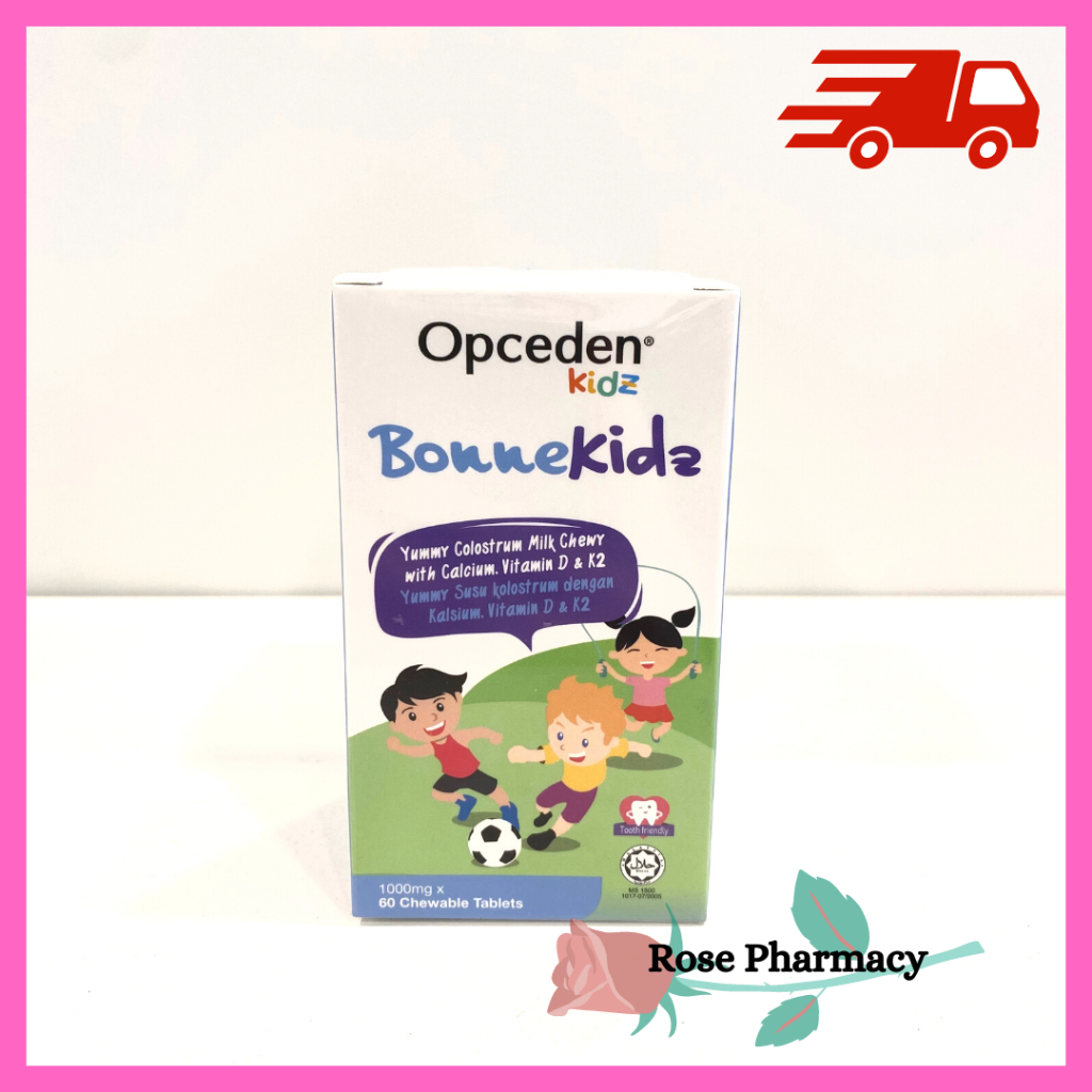 Opceden Kidz Bonnekidz Chewable 1000mg 60s Calcium Kalsium Colostrum ...