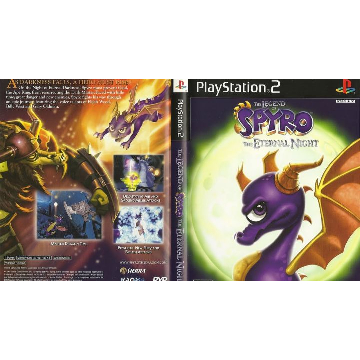 PS2 Game The Legend Spyro The Eternal Night (GOLD DISC0 | Shopee Malaysia