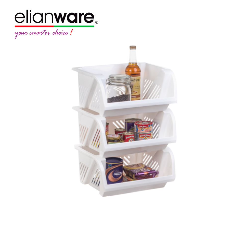 Elianware Multipurpose Stackable Multi-Level Kitchen Storage Organizer ...