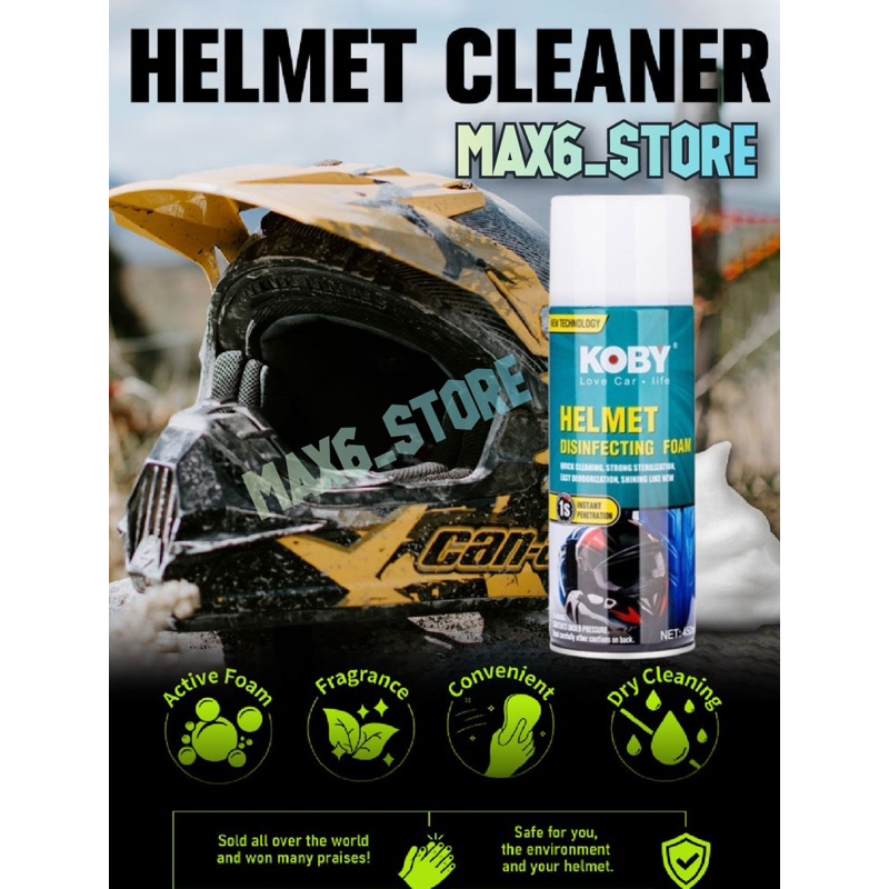 KOBY Helmet Disinfecting Cleaning Foam Sterilization Deodorization ...