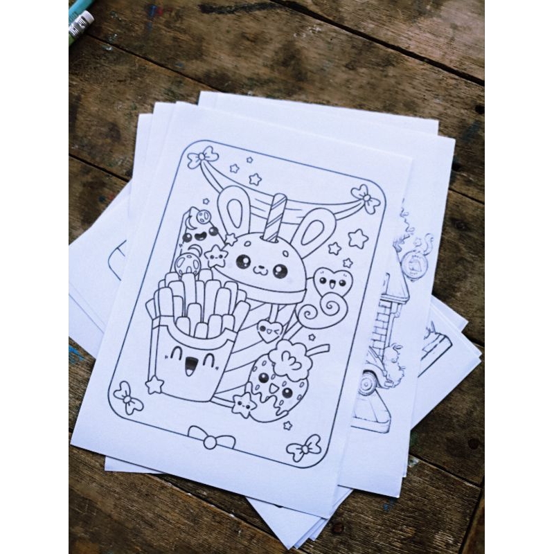 READY STOCK- COLORING PAGE/COLORING SHEETS A5 | Shopee Malaysia