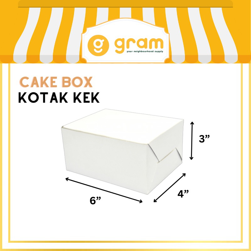 Full White Cake Box 463 Kotak Kek (20/50/100/200) | Shopee Malaysia