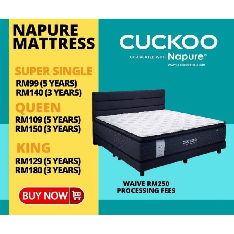 Mattress Napure x Cuckoo Tilam Premium Anti Mites Hama | Shopee Malaysia