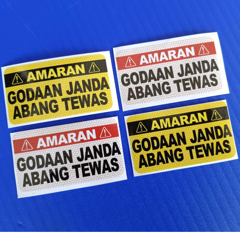 Sticker Amaran Godaan Janda Abang Tewas Sticker Printing (7093 ...
